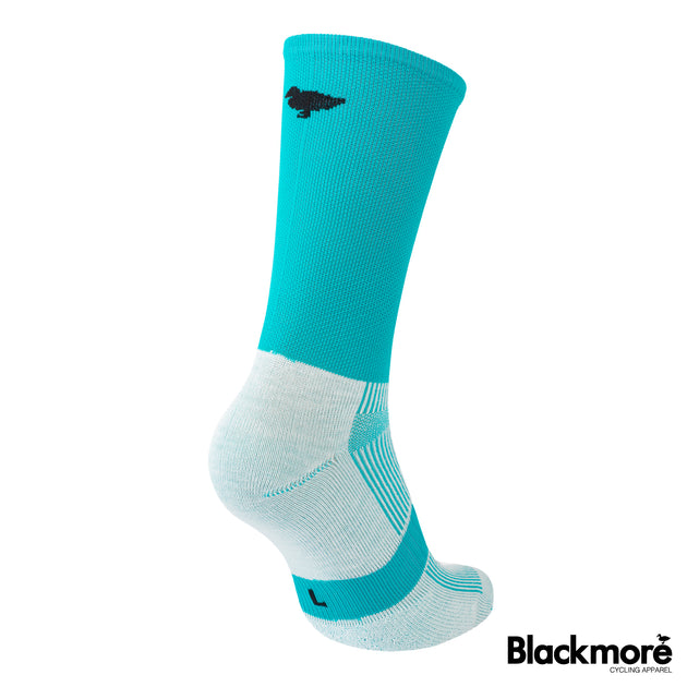 Flo cyan cycling sport socks - Blackmore Cycling Apparel – Blackmore ...